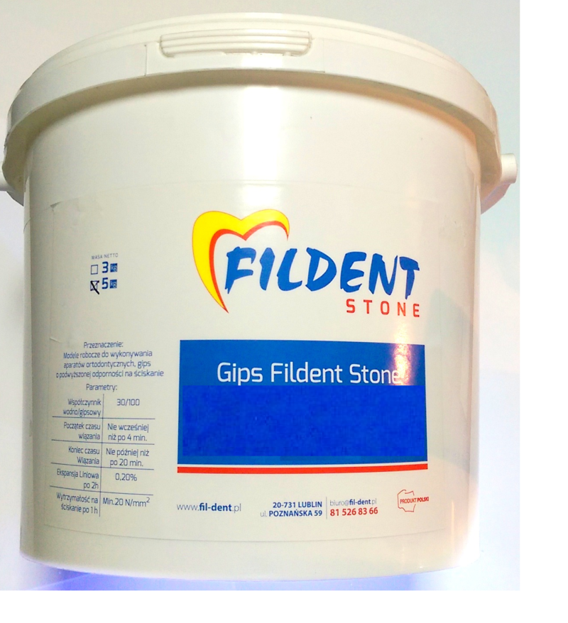 Gips Fildent Stone III kl. Ortho Extra Biały ORTODONTYCZNY 5kg - Fil ...